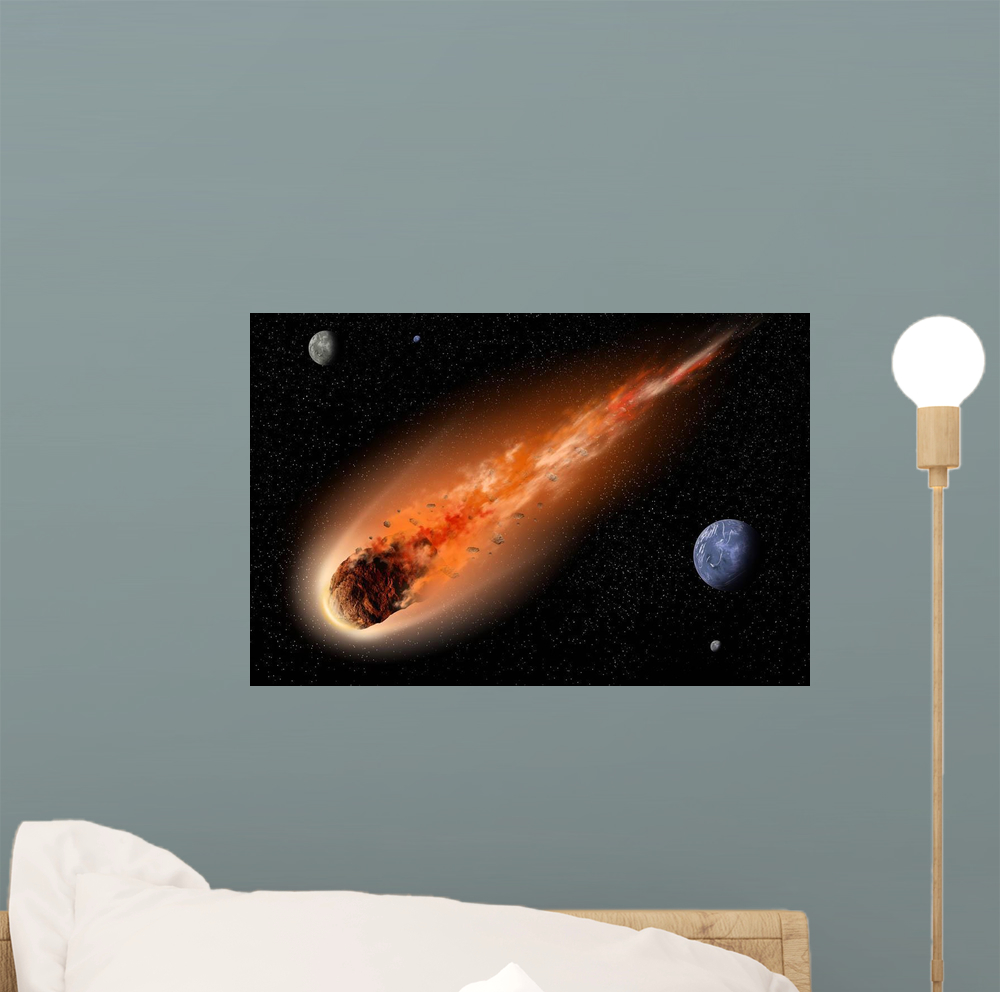 Asteroid Space Wall Mural Decal Sticker, Wallmonkeys Peel & Stick Vinyl ...