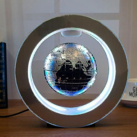 Round Led World Map Floating Globe Magnetic Levitation Light Anti ...