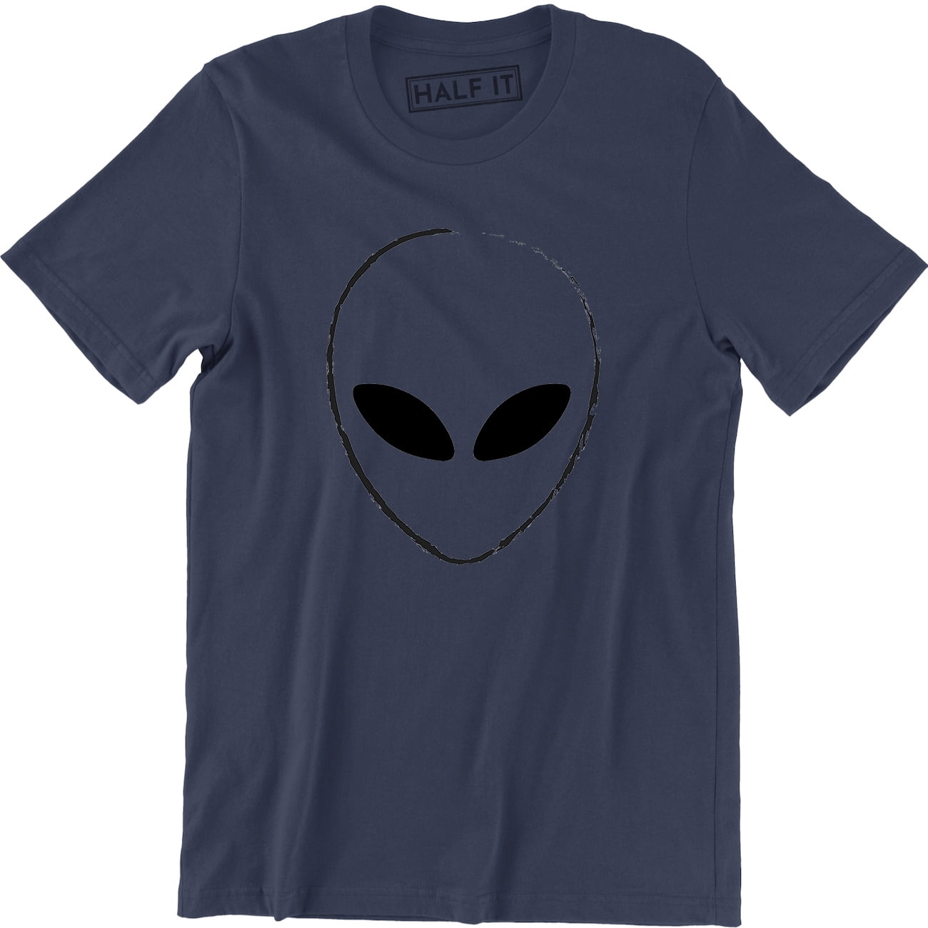 Alien Face - Funny Sci Fi Space Creature Horror Retro Men's T-Shirt ...