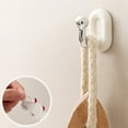 Detachable No Drill Multi Purpose Wall Hooks - White Plastic Modular ...