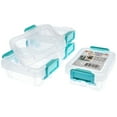 John Bead Stack and Snap Craft Storage Containers - 4 Layers, 1