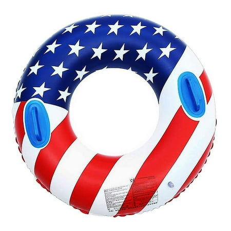 HEIBIN Swimming Inch Inflatable Ring Float American Flag Teenagers For ...