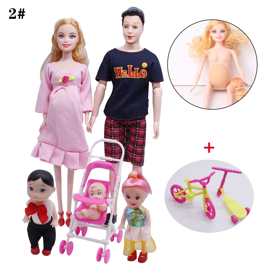Click here for Nobrand Family Dolls Set Pregnant Mom Doll With Da... prices