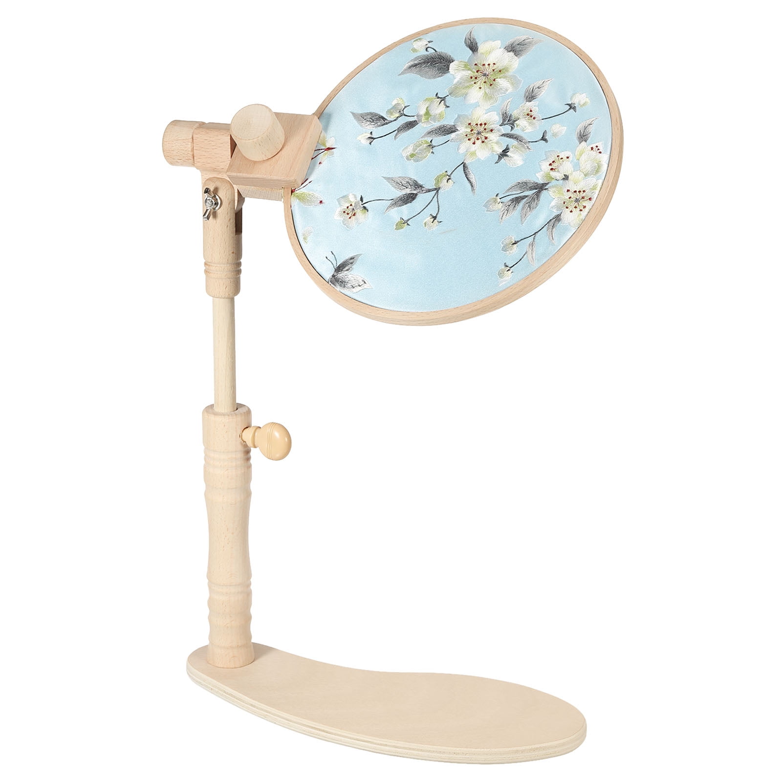 Wood Embroidery Hoop Stand Adjustable Rotated Embroidery Frame Stand ...