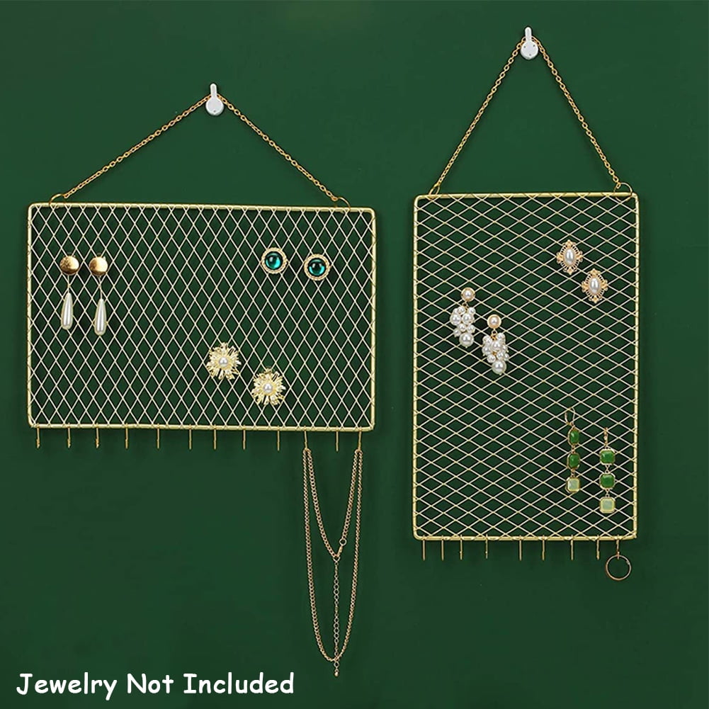 Visland Earring Wall Holder, Hanging Metal Grid Horizontal Type or ...