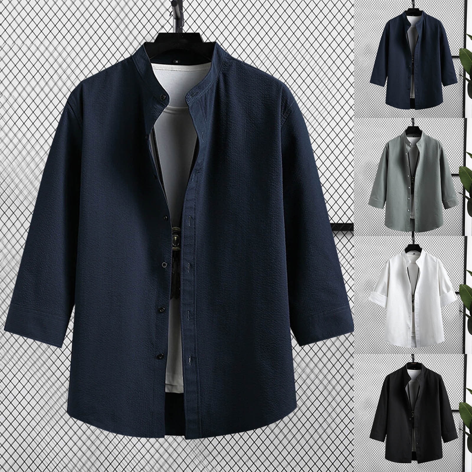 Click here for Txeol Mens Solid Color Breathable Soft Shirts Shor... prices