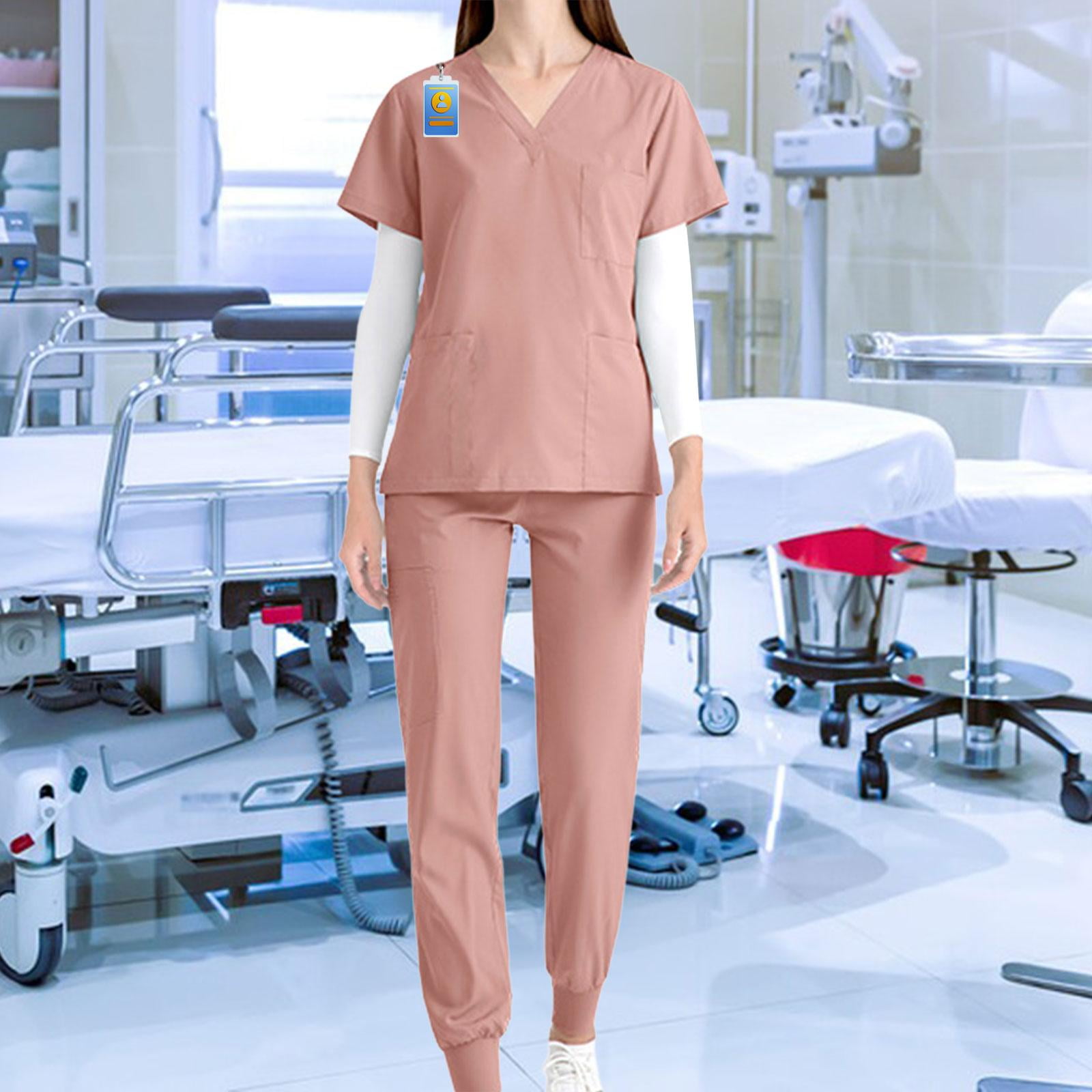 Uniformes Scrub Set Trajes de Trabajo, Pantalones de Enfermera Mujeres ...