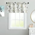 VOGOL Flower Printing Valances for Porch Bathroom, Grey Rod Pocket ...