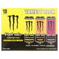 (4 pack) Monster Rehab Variety Pack, Lemon, Peach, Wild Berry Tea, 12 ...