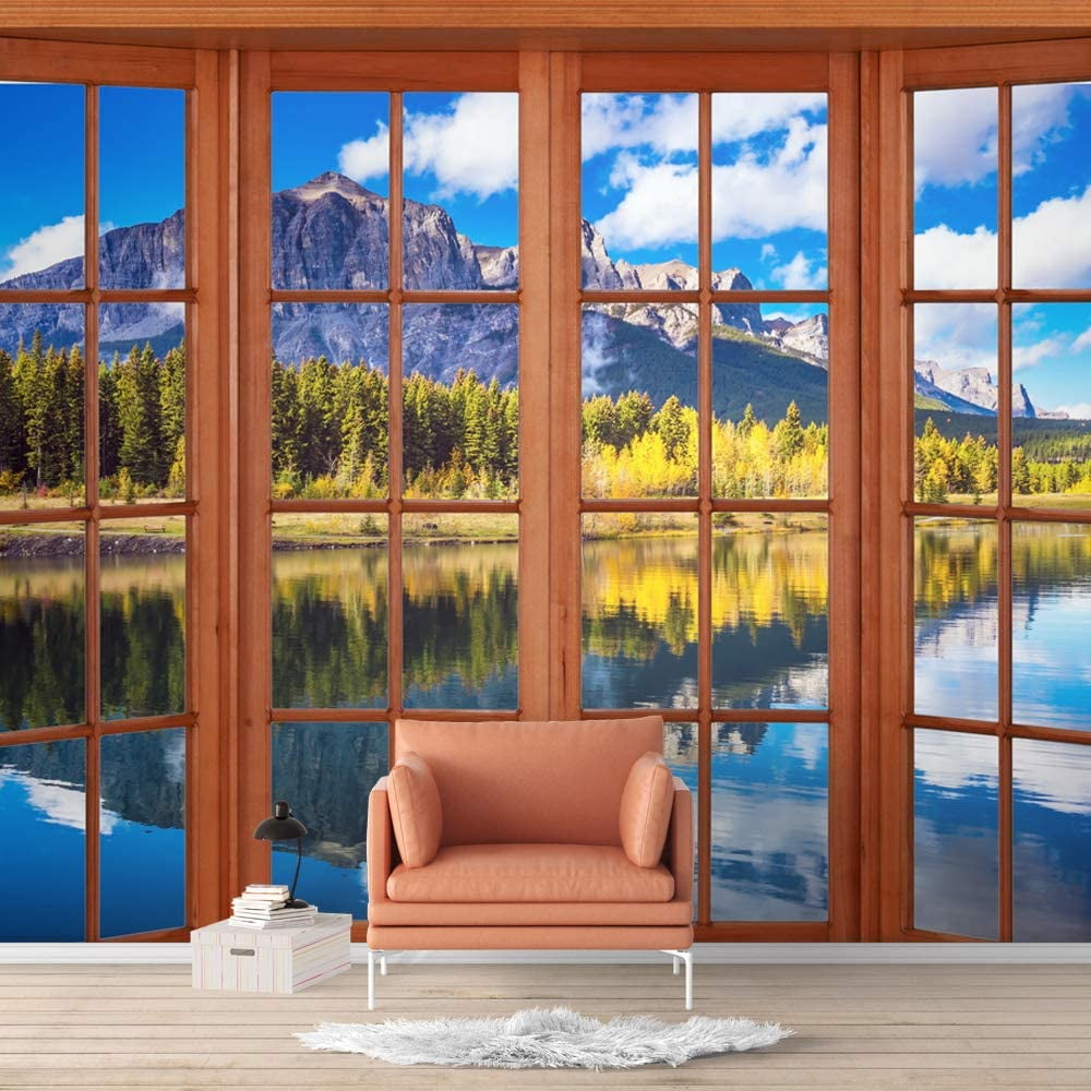 Idea4wall 6pcs Vies from French Window Peel and Stick Wallpaper ...