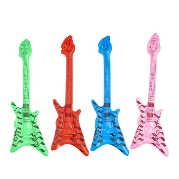 KAKOWELY Juego de 4 guitarras inflables de rock, juguete inflable para ...