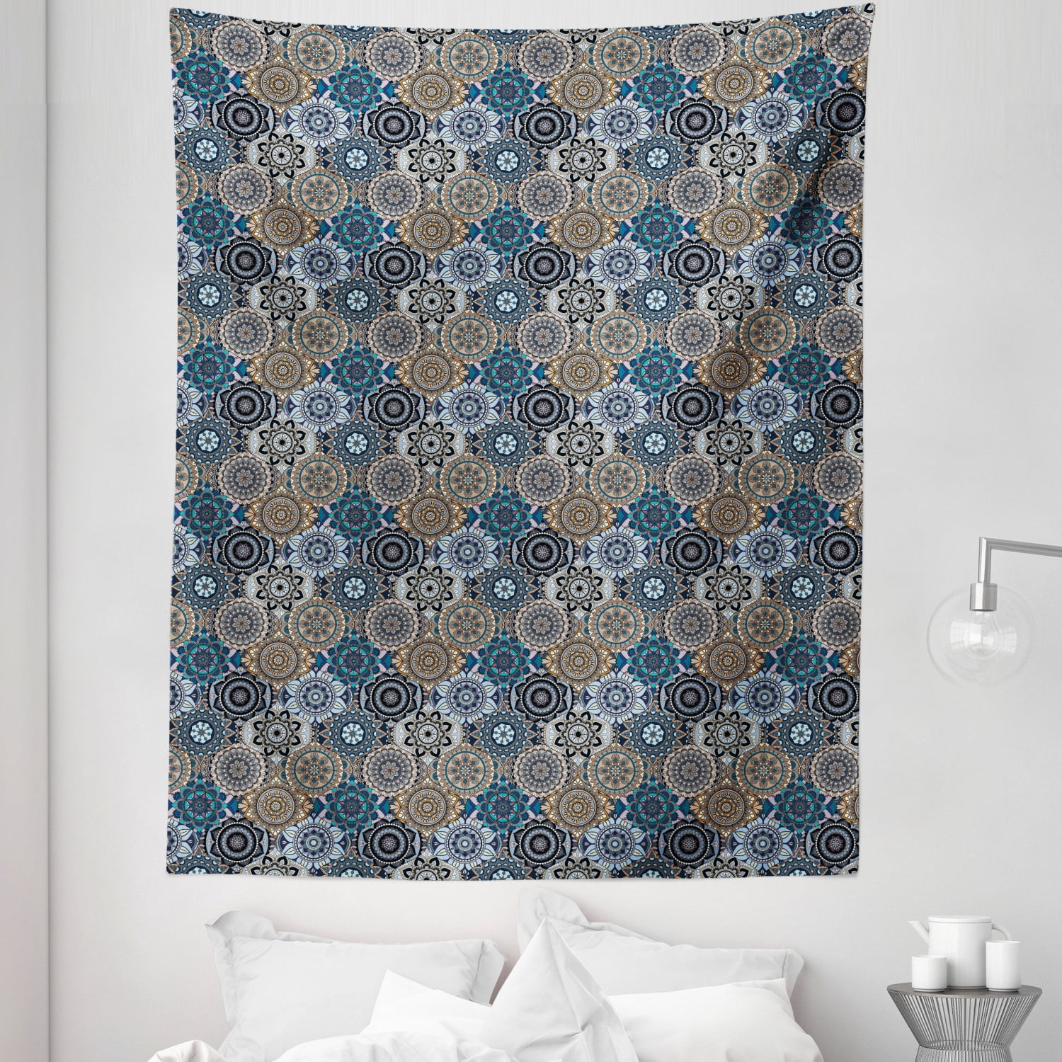 Moroccan Tapestry, Abstract Composition with Cultural Rich Flora and ...