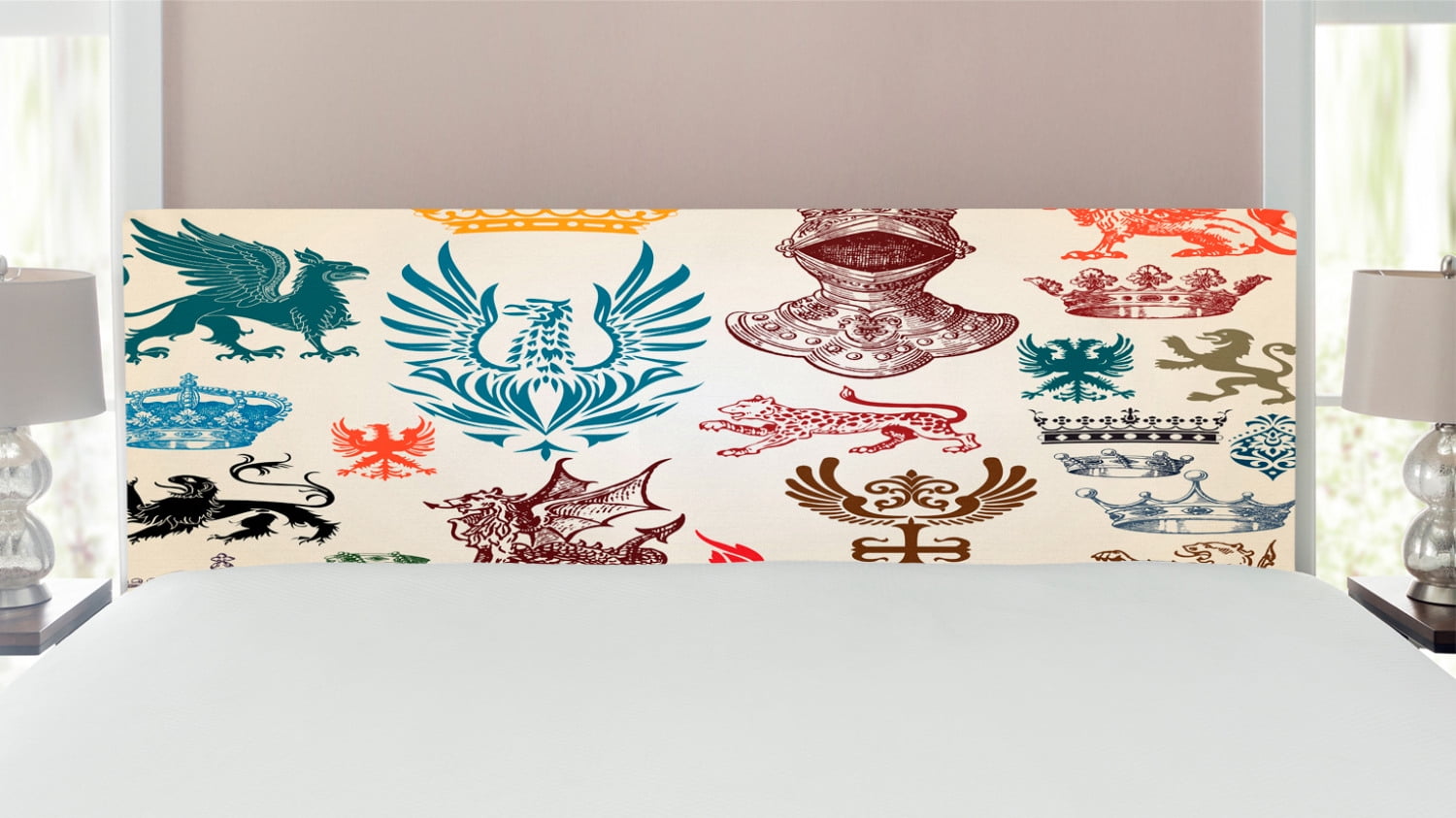 Medieval Headboard, Medieval Renaissances Retro Style Baroque Classical ...