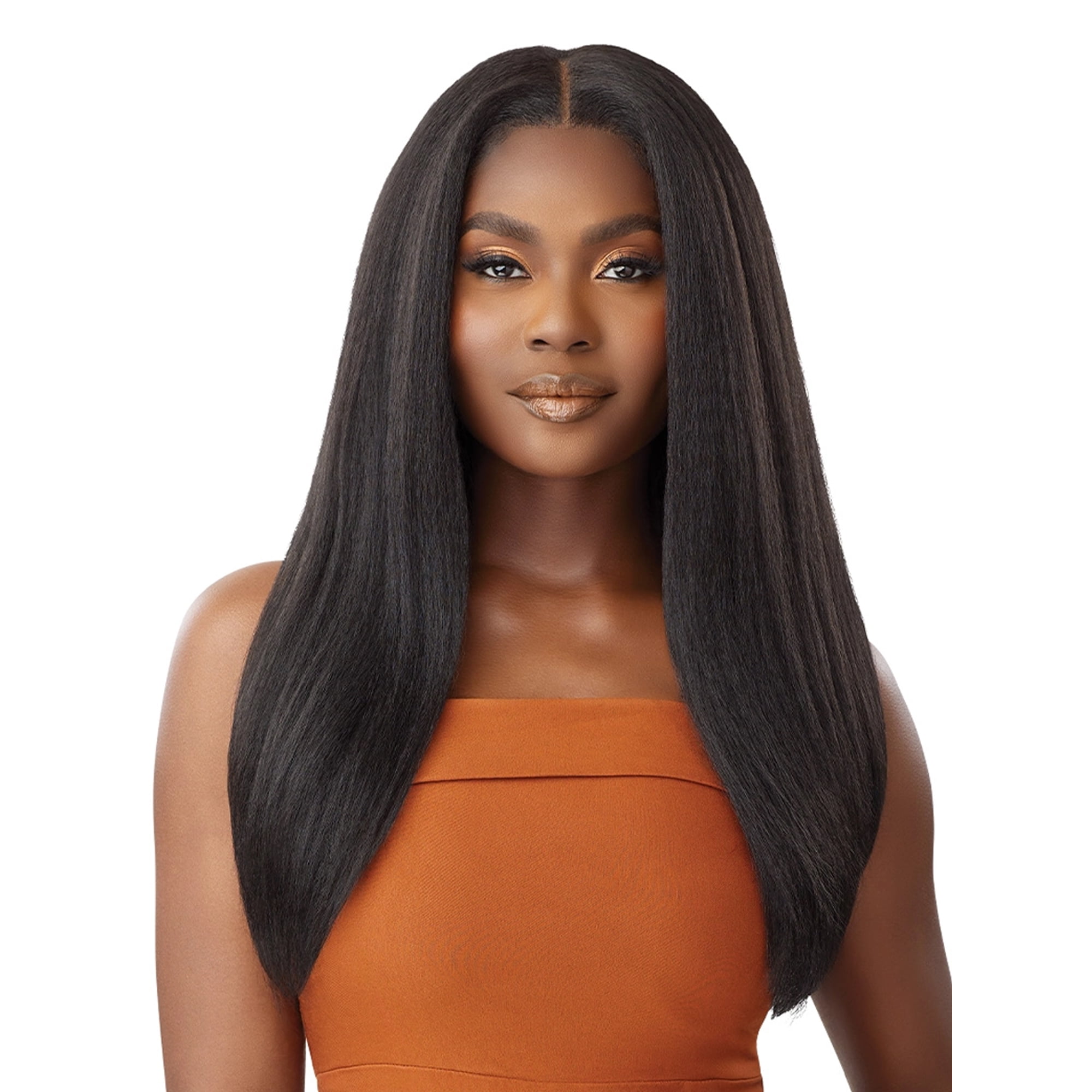 Outre Human Hair Blend 5x5 Lace Closure Wig - HHB-Kinky Straight 24 ...