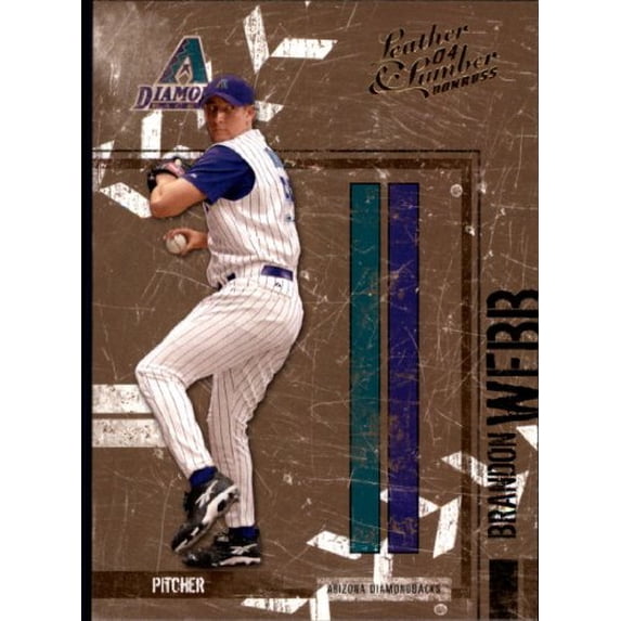 2004 Leather and Lumber #6 Brandon Webb MLB Baseball Trading Card ...