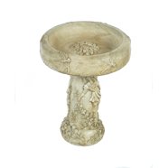Solid Rock Stoneworks Oval 2 Piece Birdbath - 24" Tall - Pre-Aged - Walmart.com