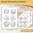 4 Sheets 11.6x8.2 Inch Stick and Stitch Embroidery Patterns Non-woven ...