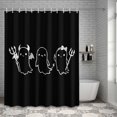 Bathroom Shower Curtain Halloween Funny Ghost with Forks Waterproof ...