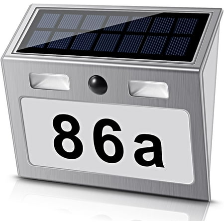 Solar powered house number with 7 LEDs, solar house number Solar house ...