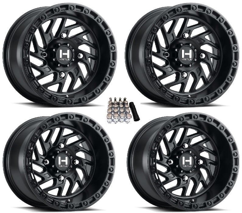 Hostile Jigsaw 15x8/15x10 UTV Wheels Satin Black Polaris RZR 1000 XP ...