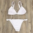 Amidoa White Womens Bikini Cheeky Sheer Summer Brazilian Triangle Beach ...