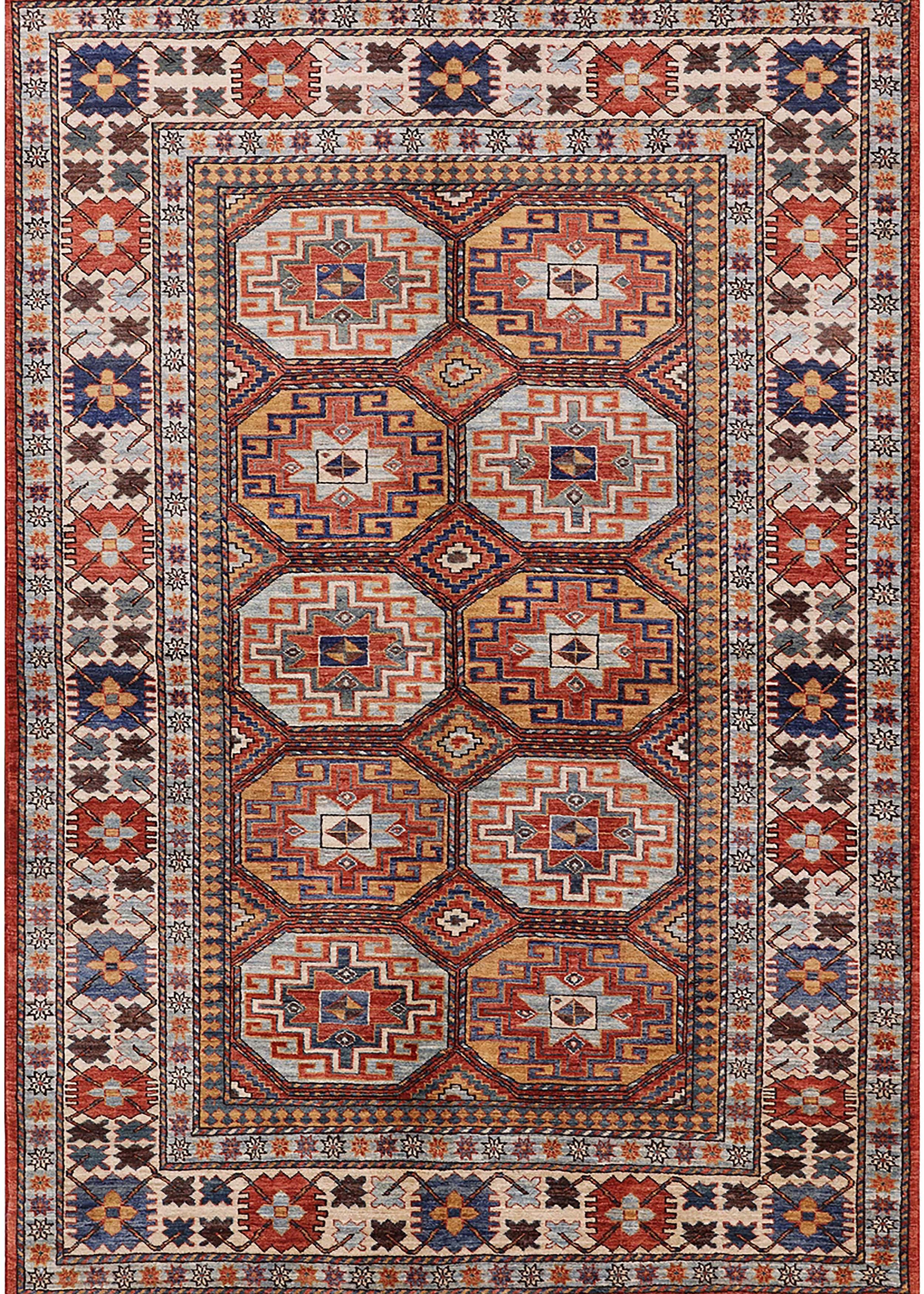 Ahgly Company Indoor Rectangle Mid-Century Modern Camel Brown Oriental ...