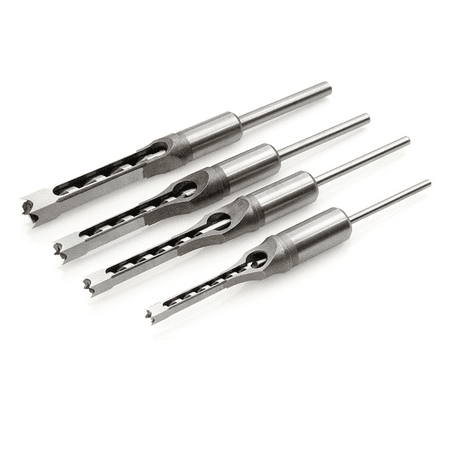 4 Piece Chisel Set Square Hole Drill Bits, Steel Hollow Chisels ...