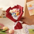 KUNPENG Mother Day Gifts Flowers, 7in Handmade Crochet Flower Bouquet ...