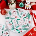 60PCS Christmas Disposable Plates - Green & Red Plastic Dinner Plates ...