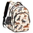 ALAZA Cute Dachshund Dog School Backpack Elementary Bag Student Bookbag ...