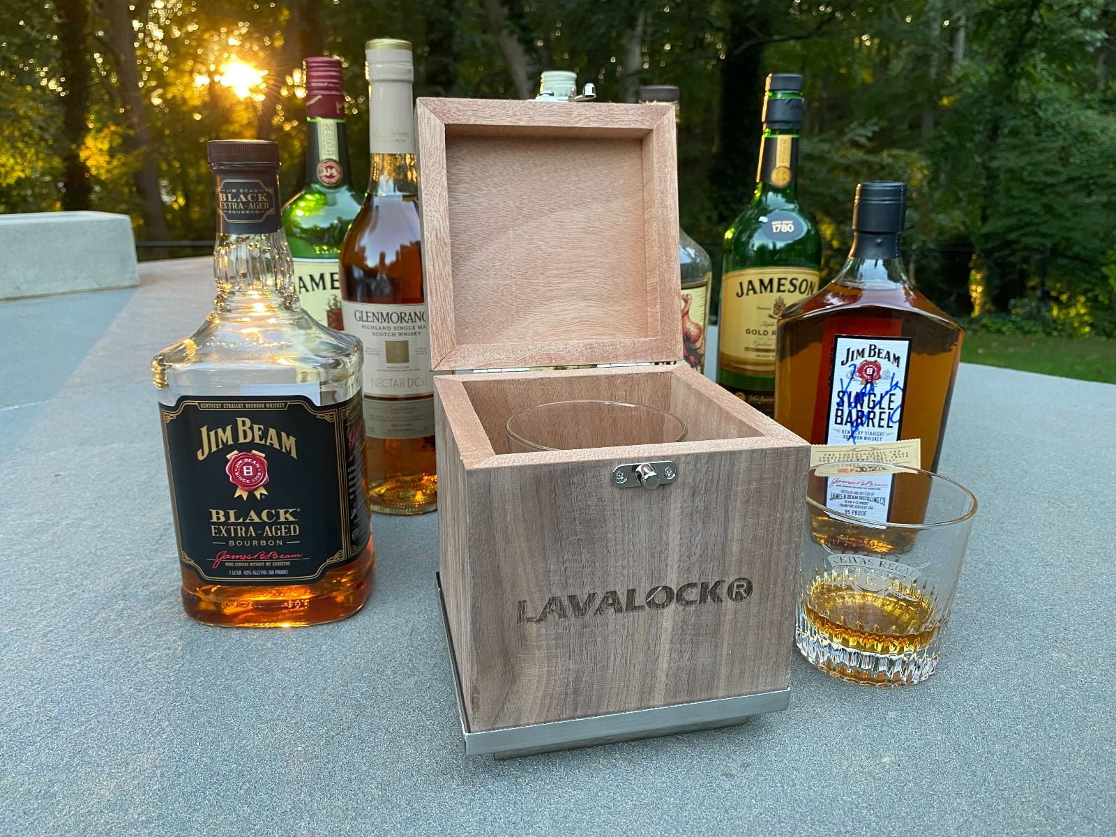 COCKTAIL SMOKER KIT, WOOD WHISKEY SMOKING BOX WITH STAINLESS TRAY ...