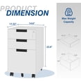 3 Drawer Vertical File Cabinets, Mobile Filling Cabinet with Lock for ...