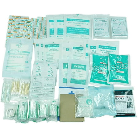 160 Piece First Aid Kit Bag Refill Kit - Includes Eyewash,Instant Cold ...