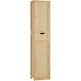 67" Tall Bathroom Cabinet with Adjustable Shelves & 1 Drawer Storage ...