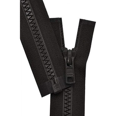 YKK 26" Vislon Zipper ~ YKK #5 Molded Plastic ~ Separating - 580 Black ...