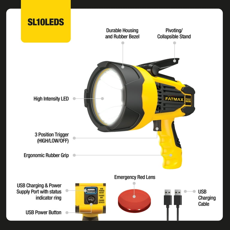 Stanley Rechargeable Spotlight At Walmart STANLEY FATMAX Waterproof