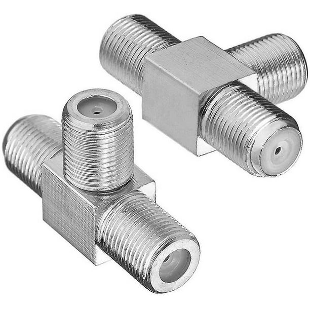 F Type Splitter 3 Way F-type Female To 2 Female Coaxial Connector ...