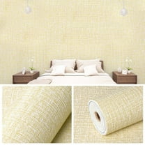 Texture Linen Peel and Stick Wallpaper, 19.6in x 110in 3D Foam Cotton ...