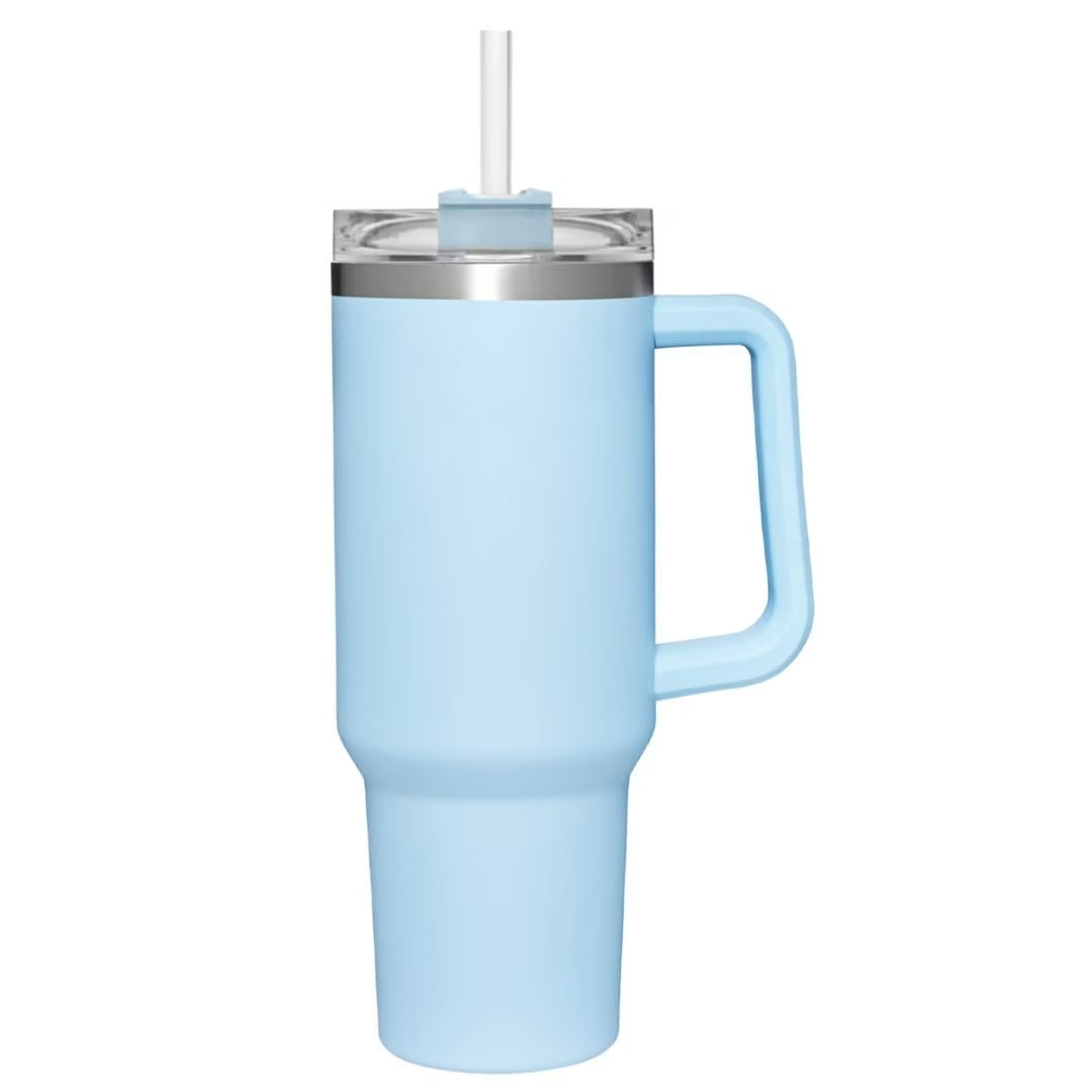 Reusable Vacuum Quencher Tumbler with Straw, Leak Resistant Lid ...
