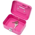 Cash Box with Lock Coin Box Money Saving Box Case Lockable Storage Box ...