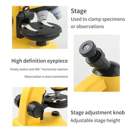 Students Rotatable Microscope School Laboratory 1200X Magnification ...