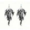 Artificial Hanging Fern Vines 2 Pack Black Autumn Style Wall Decor For ...