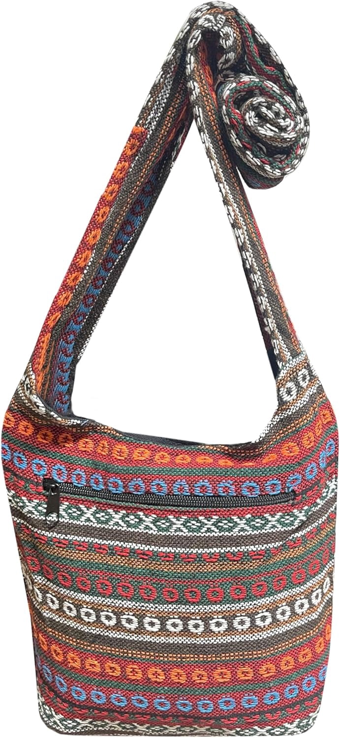 shiyou-Small Aztec Messenger Bag - Handmade Woven Hippie Hobo Shoulder ...
