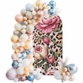 7.2FT Arch Backdrop Covers, Pink Flowers Wedding Arch Cover Stretchy ...