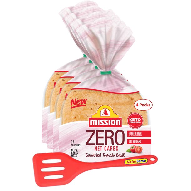 Mission Zero Net Carb Sundried Tomato Basil Tortillas - 0g Net Carbs ...