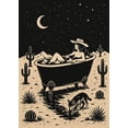 Affixzi Western Desert Bathtub Art Print, Surreal Boho Wall Art ...