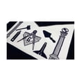 Blue Lodge Apron – Black Hand Embroidery, Masonic Regalia with ...