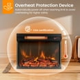 Costway 23'' Indoor 3-Sided Infrared Electric Fireplace Insert with ...