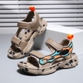 Boys Open Toe Sandals Print Kids Fashion Adjustable Strap Sport Slip on ...