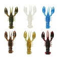 25PCS Soft Fishing Lures Artificial Swimbait Floating Shrimp Crawfishes ...